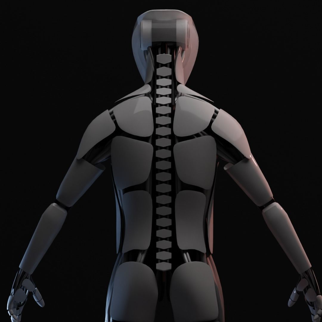 3D model Futuristic robot - Game ready - Riged VR / AR / low-poly ...
