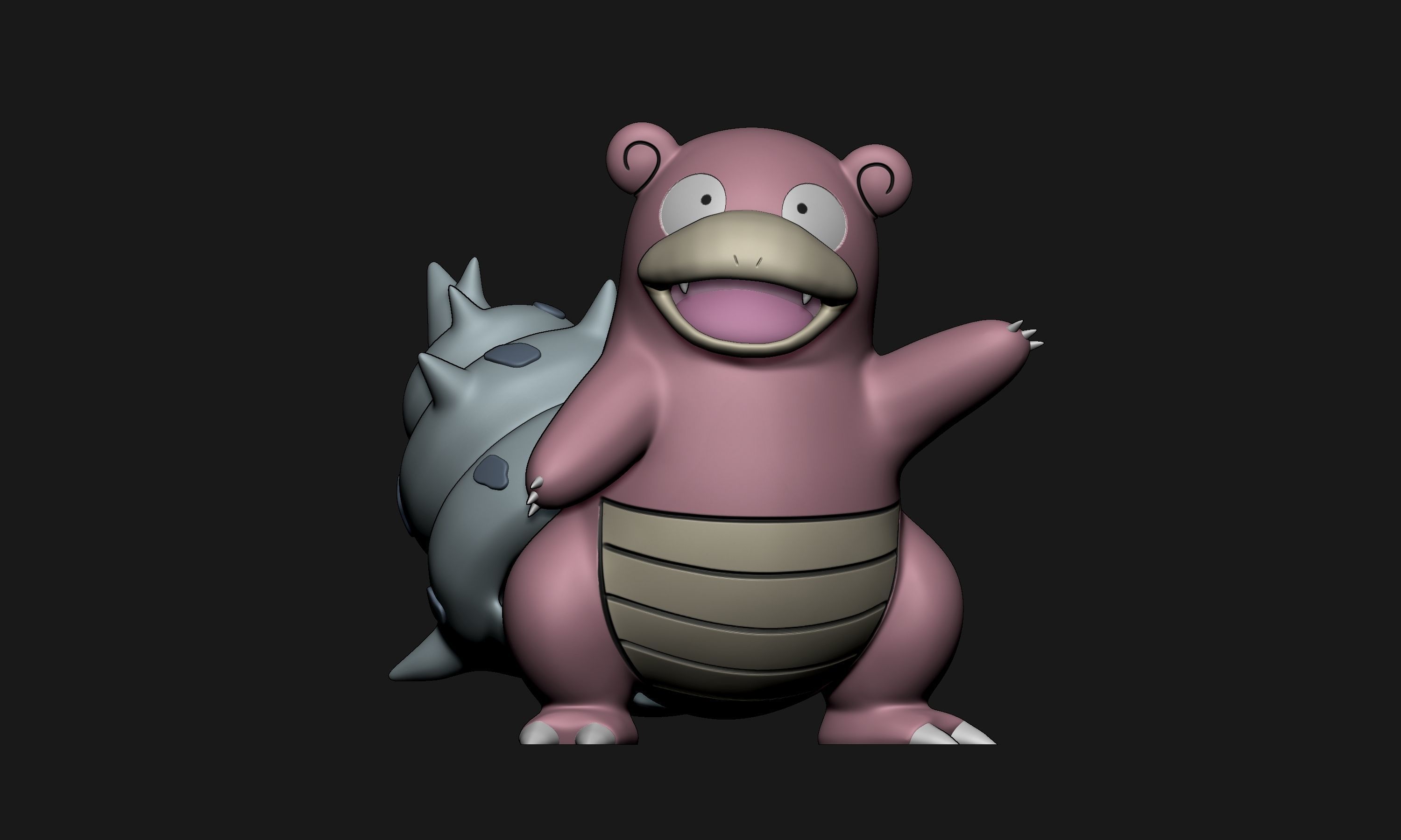 Pokemon - Slowbro with 2 poses 3D model 3D printable | CGTrader