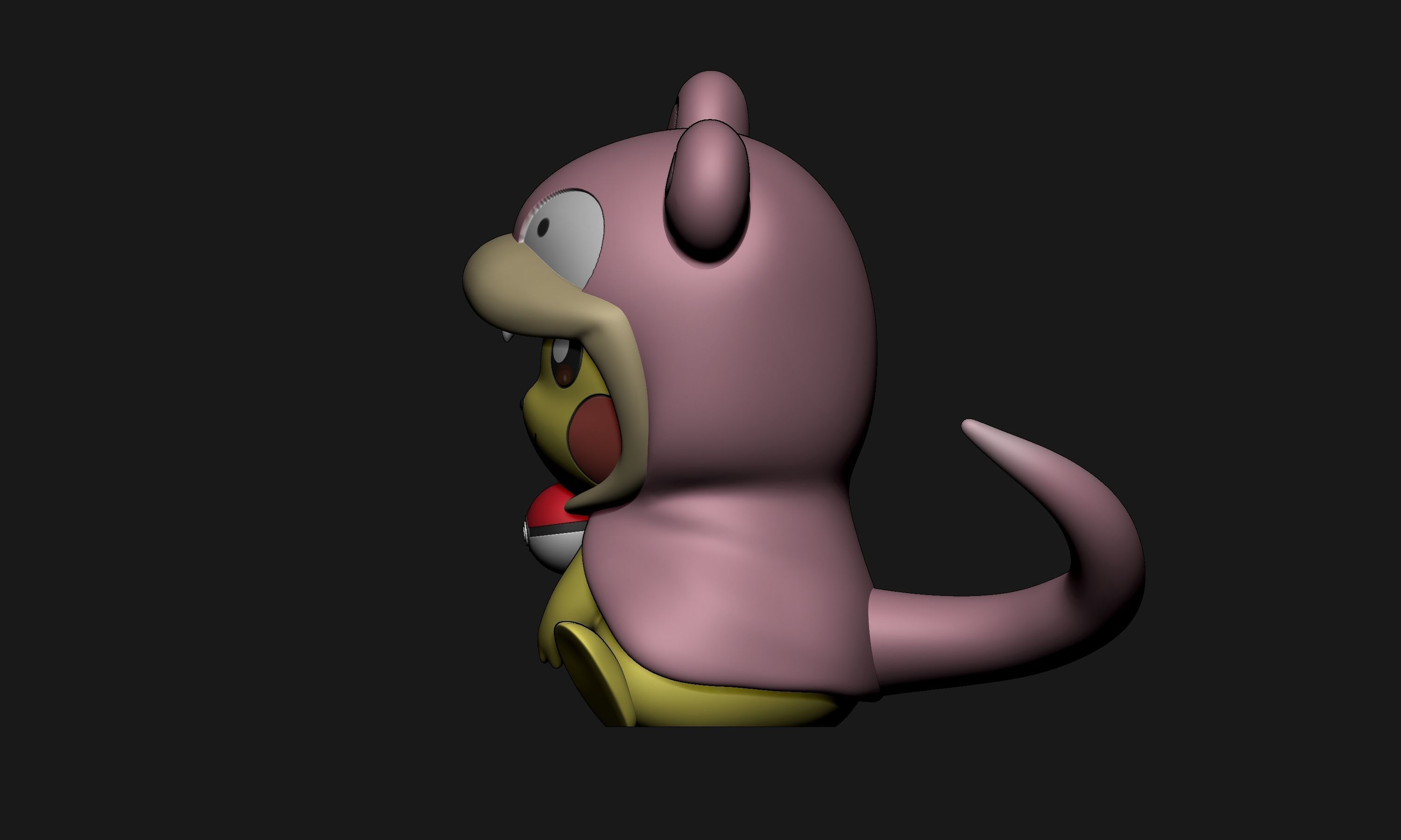 Pokemon - Pikachu Slowpoke Cosplay free 3D model 3D printable | CGTrader