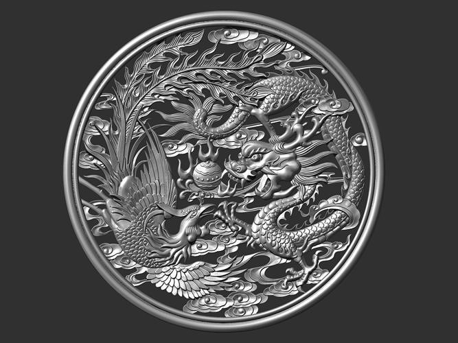 Dragon and Phoenix 3D model 3D printable | CGTrader
