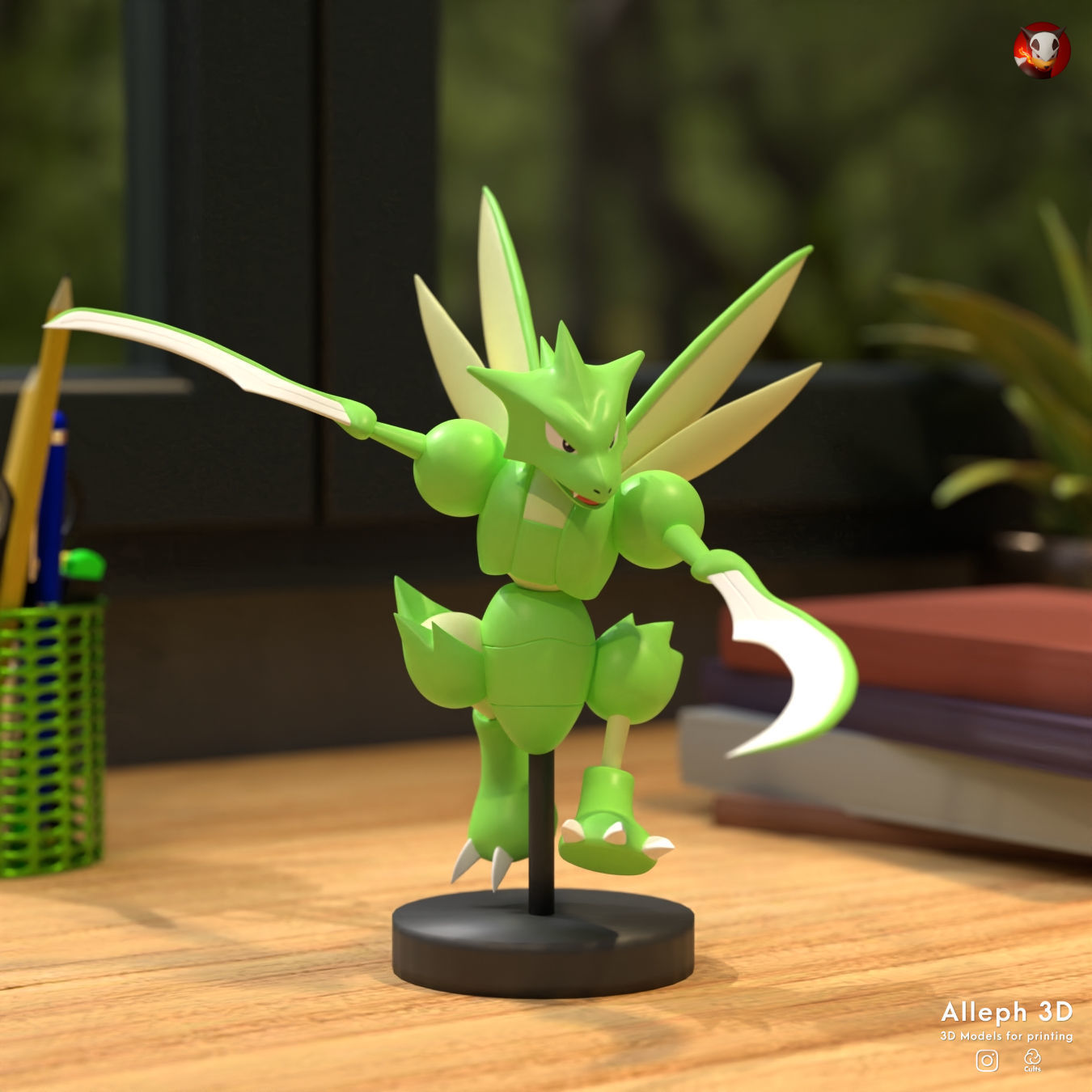 Pokemon scyther 3D model 3D printable | CGTrader
