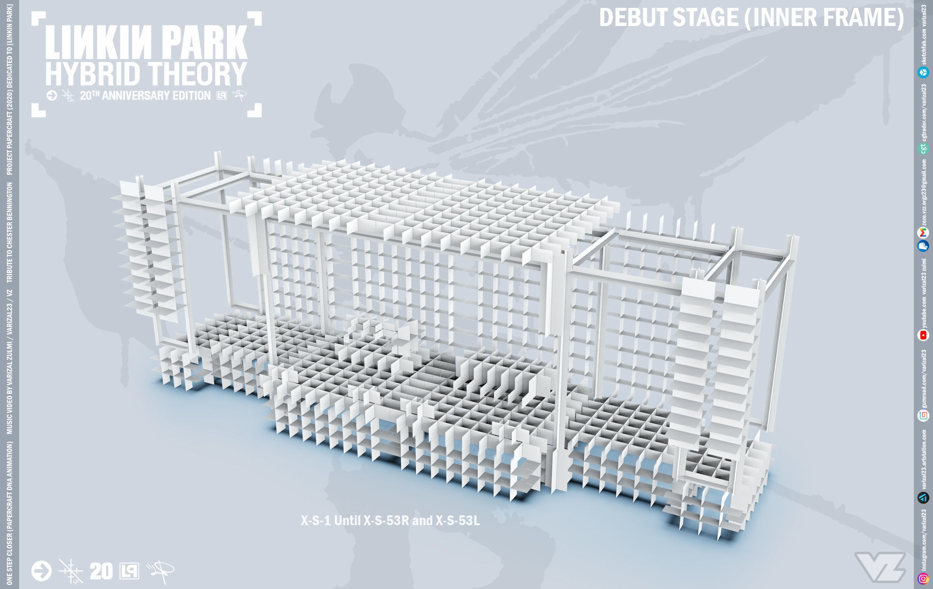 3D model 3D LINKIN PARK - HYBRID THEORY 20 - Bonus File Papercraft VR ...