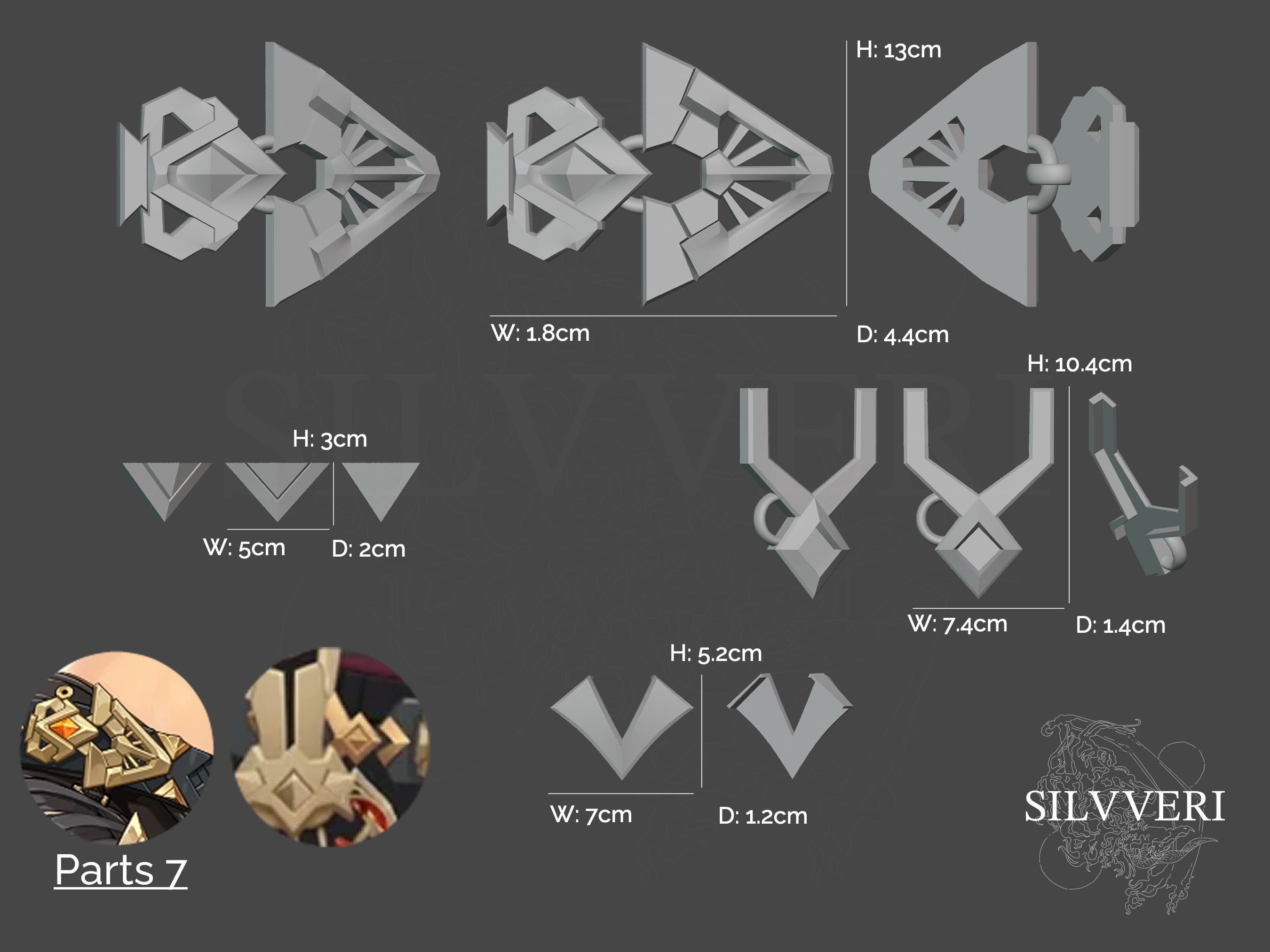 Dehya Accessories Bundle - Genshin Impact - 3D Print Cosplay 3D model ...