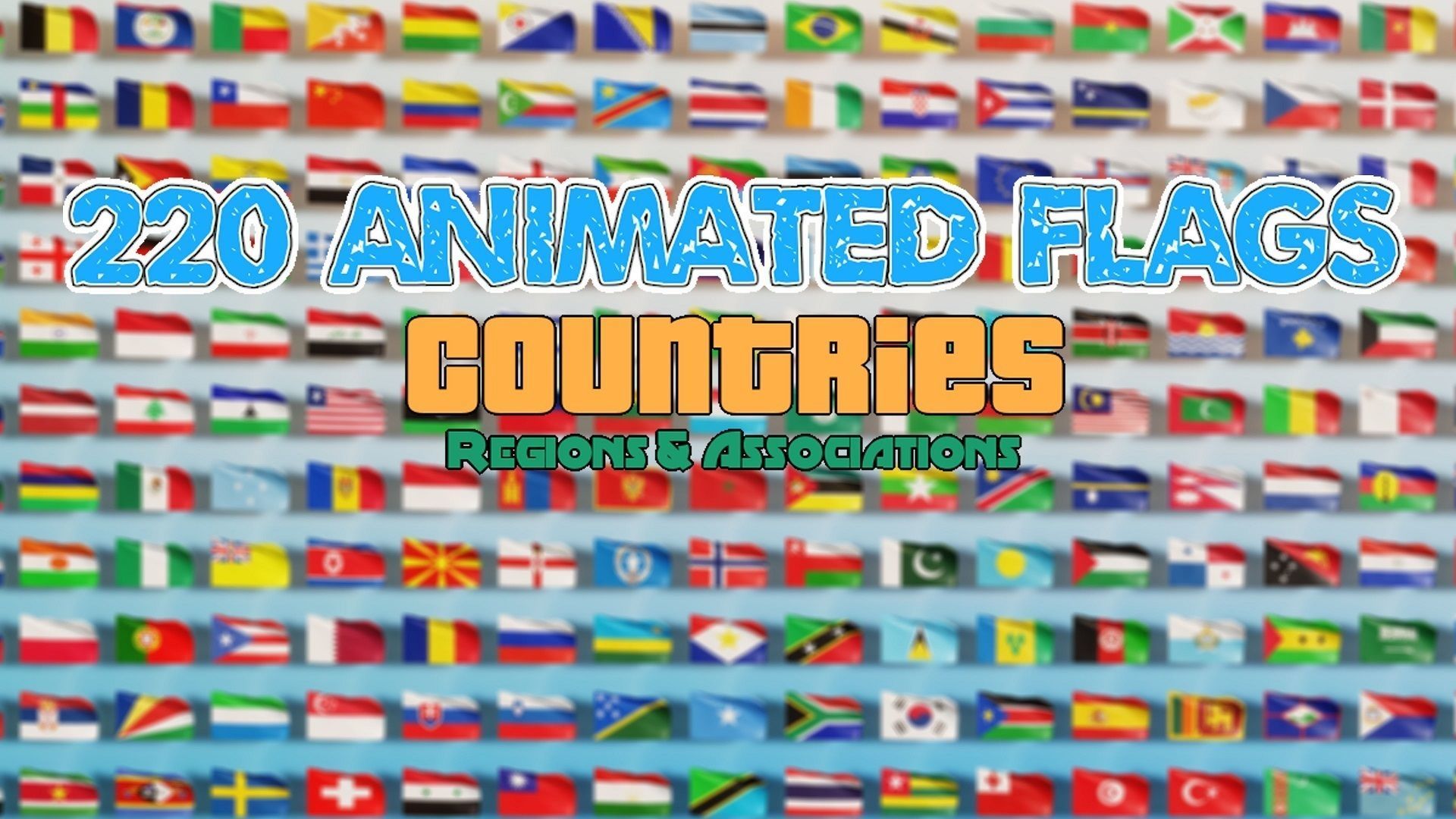 3D model Animated Flags of all countries and regions - World Flags VR ...