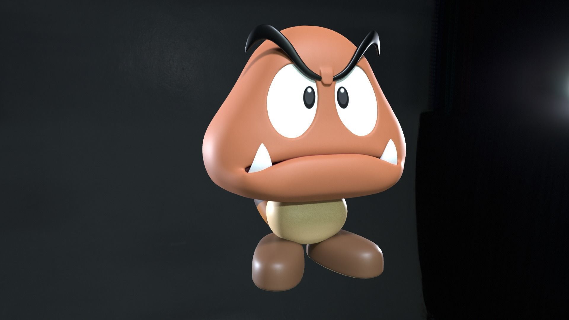 Goomba mario character free 3D model | CGTrader
