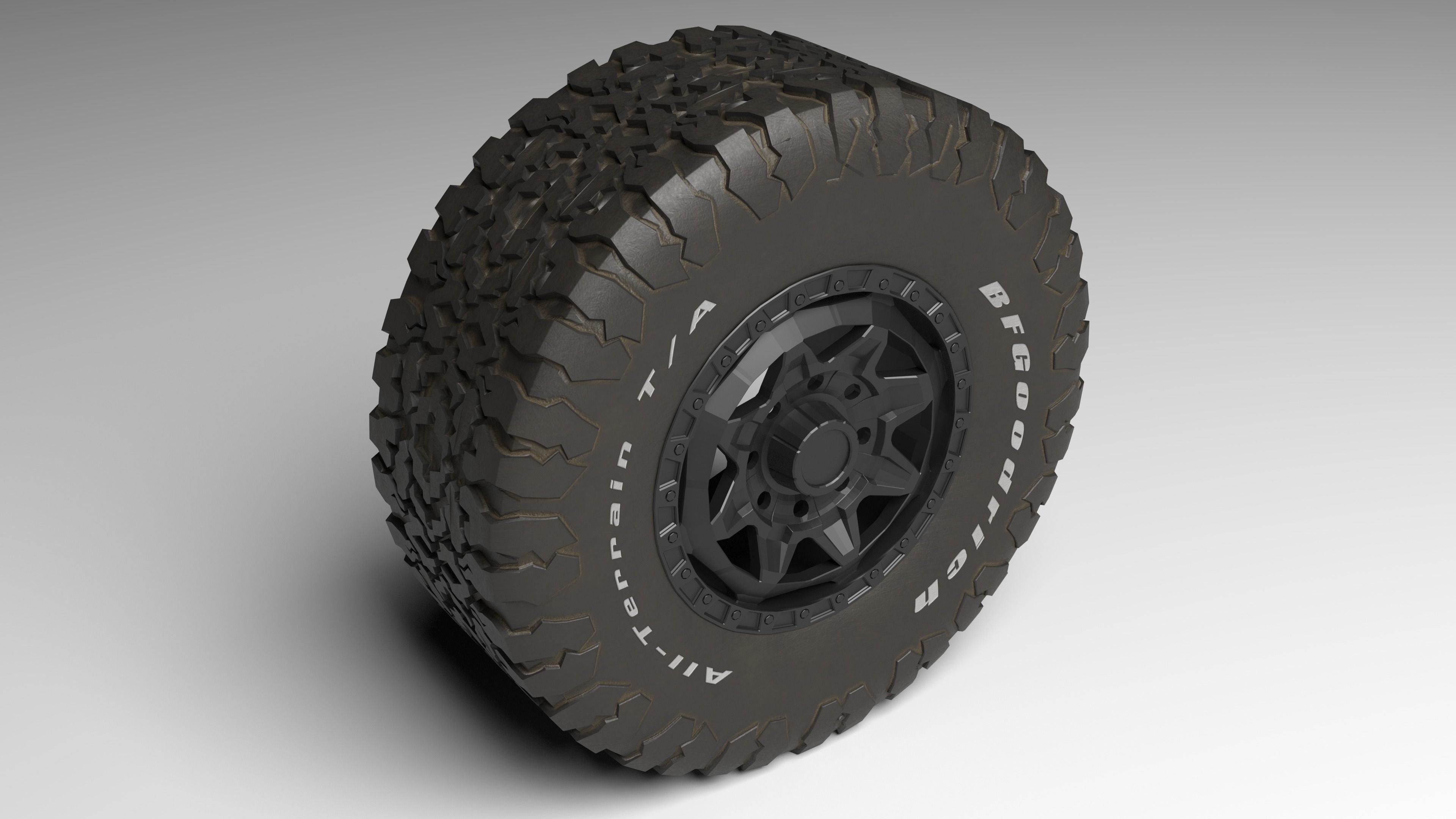 3D model BF Goodrich offroad tyre VR / AR / low-poly | CGTrader