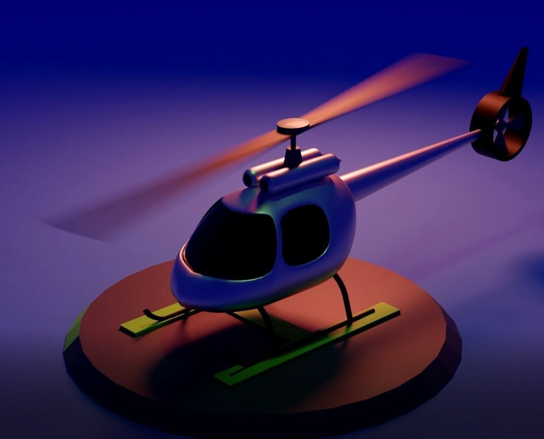 3D model Helicopter Animation VR / AR / low-poly | CGTrader