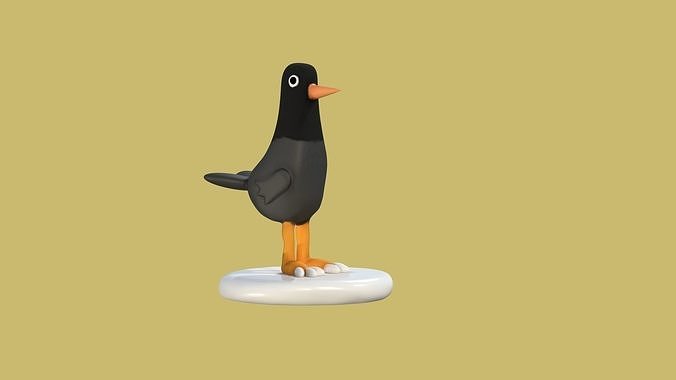 Stupid fun pigeon with funny big eyes 3D model 3D printable | CGTrader