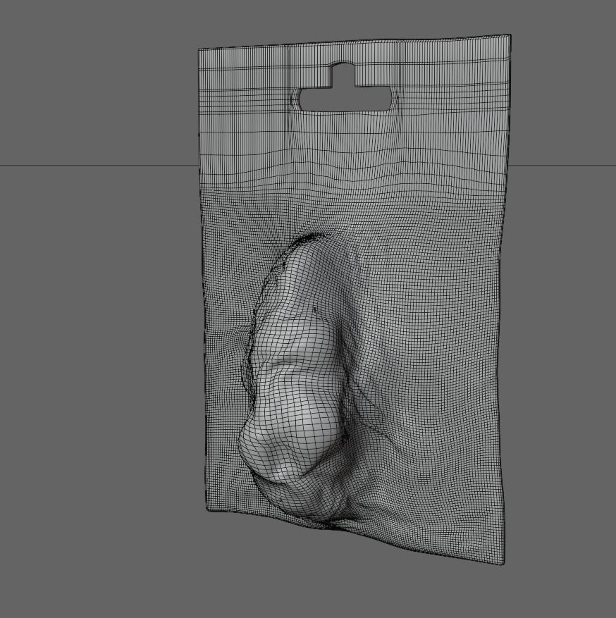 Vacuum-Packed Cannabis Weed Bag 3D model | CGTrader