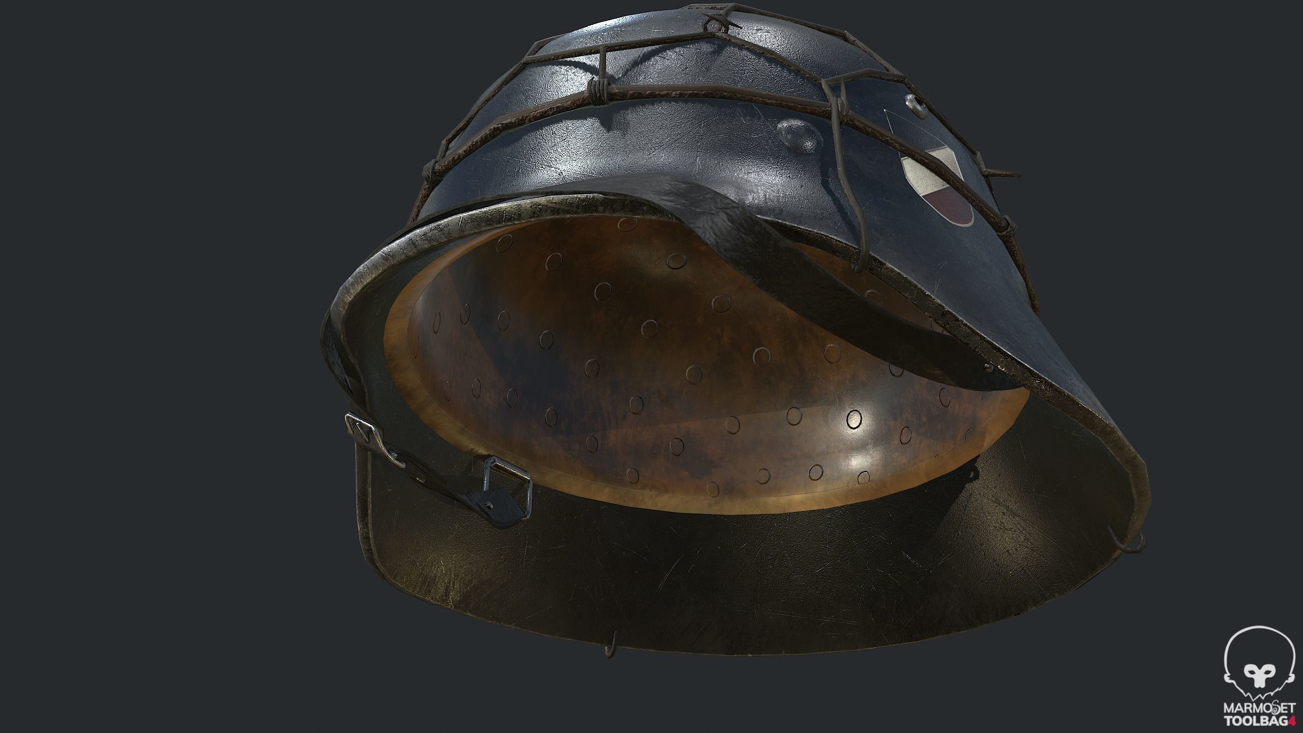 3D model PBR WW2 German Helmet - Military Steel Combat Helmet ...