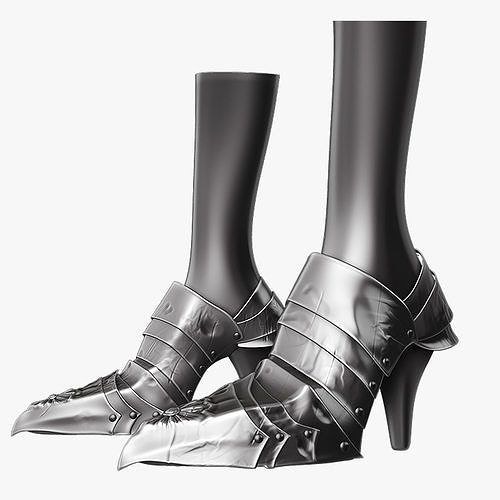 Female Knigt Foot Armor Sculpt Project 3D model | CGTrader