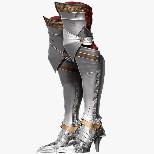 Female Knigt Leg Armor Set Sculpt Project 3D model | CGTrader