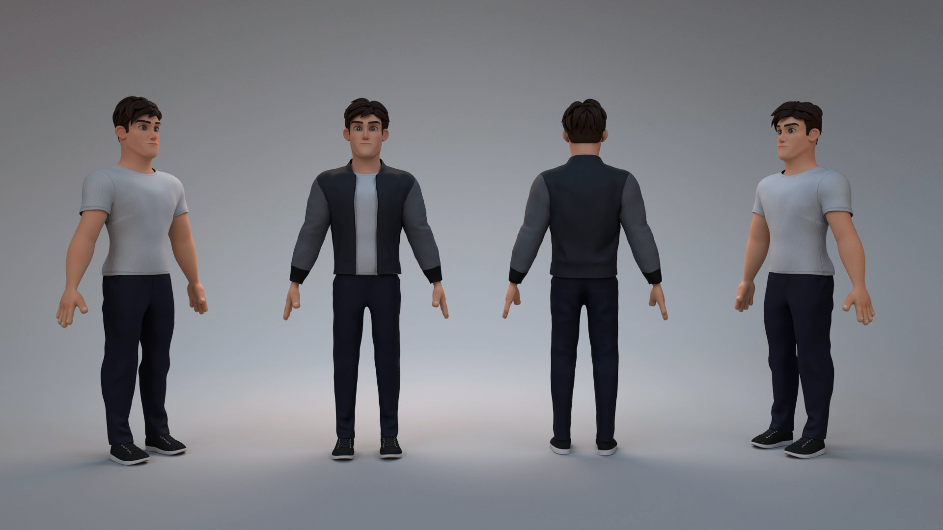 cartoon man 3D model rigged | CGTrader