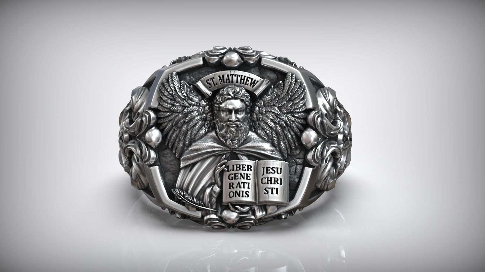 Saint Matthew Apostle Evangelist Christian Cross Signet 3D model 3D ...