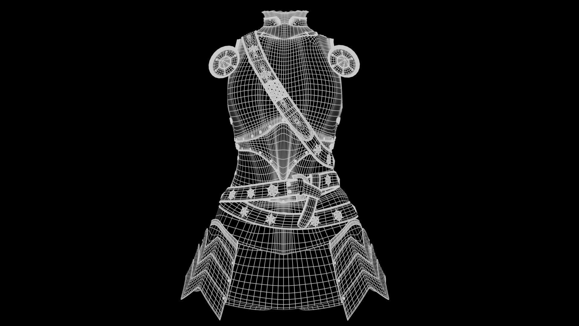Female Knight Body Armor Set MidPoly 3D model | CGTrader