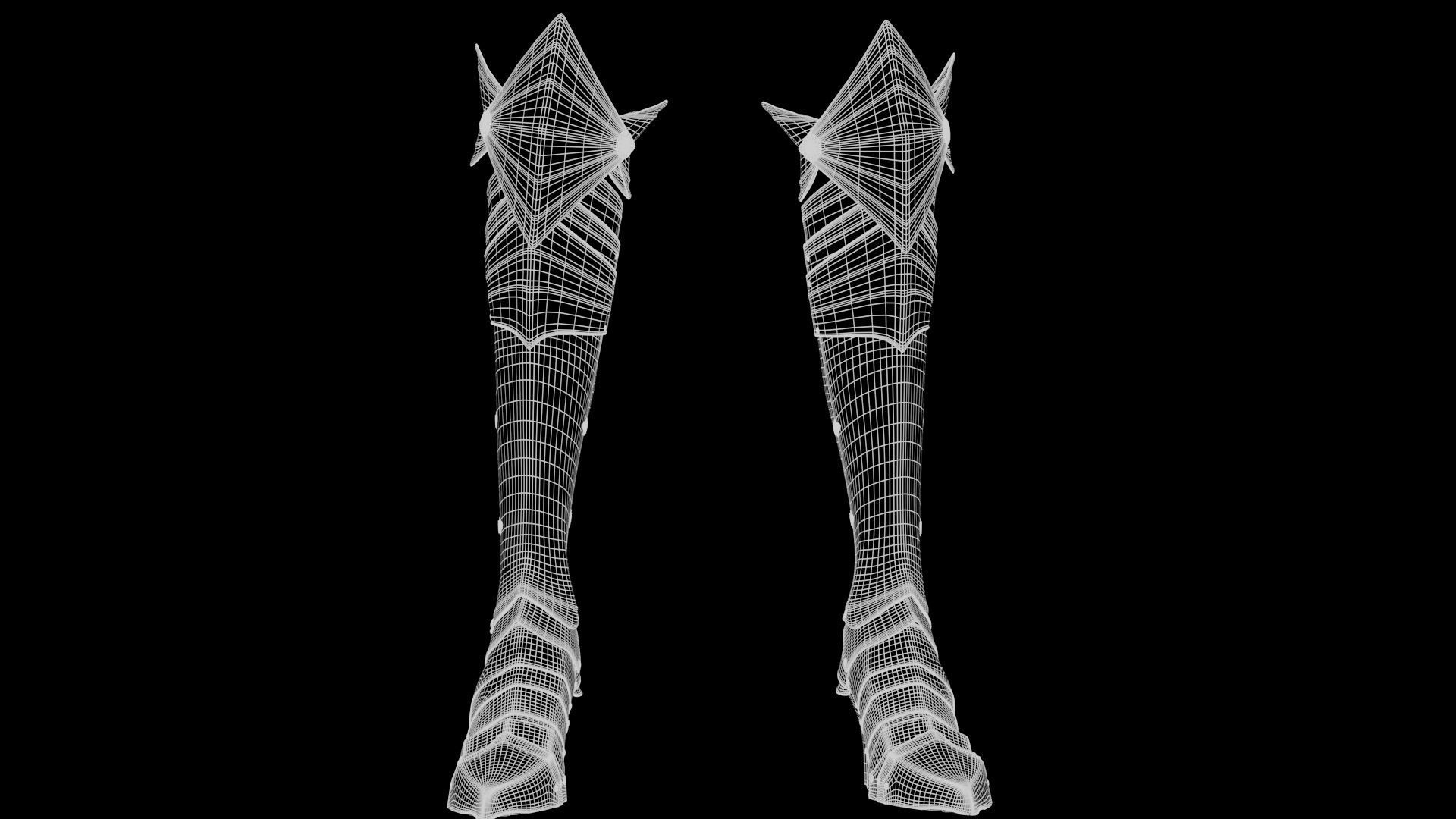 Female Knight Foot And Ankle Armor MidPoly 3D model | CGTrader