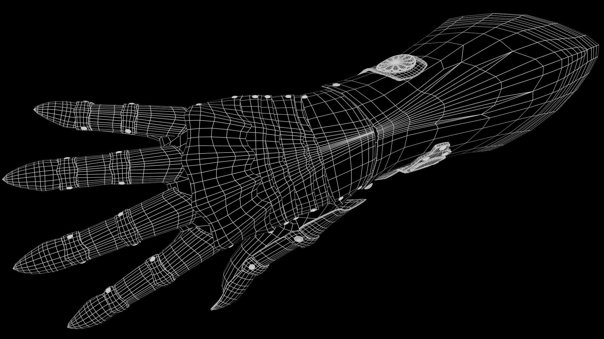 Female Knight Hand Armor MidPoly 3D model | CGTrader