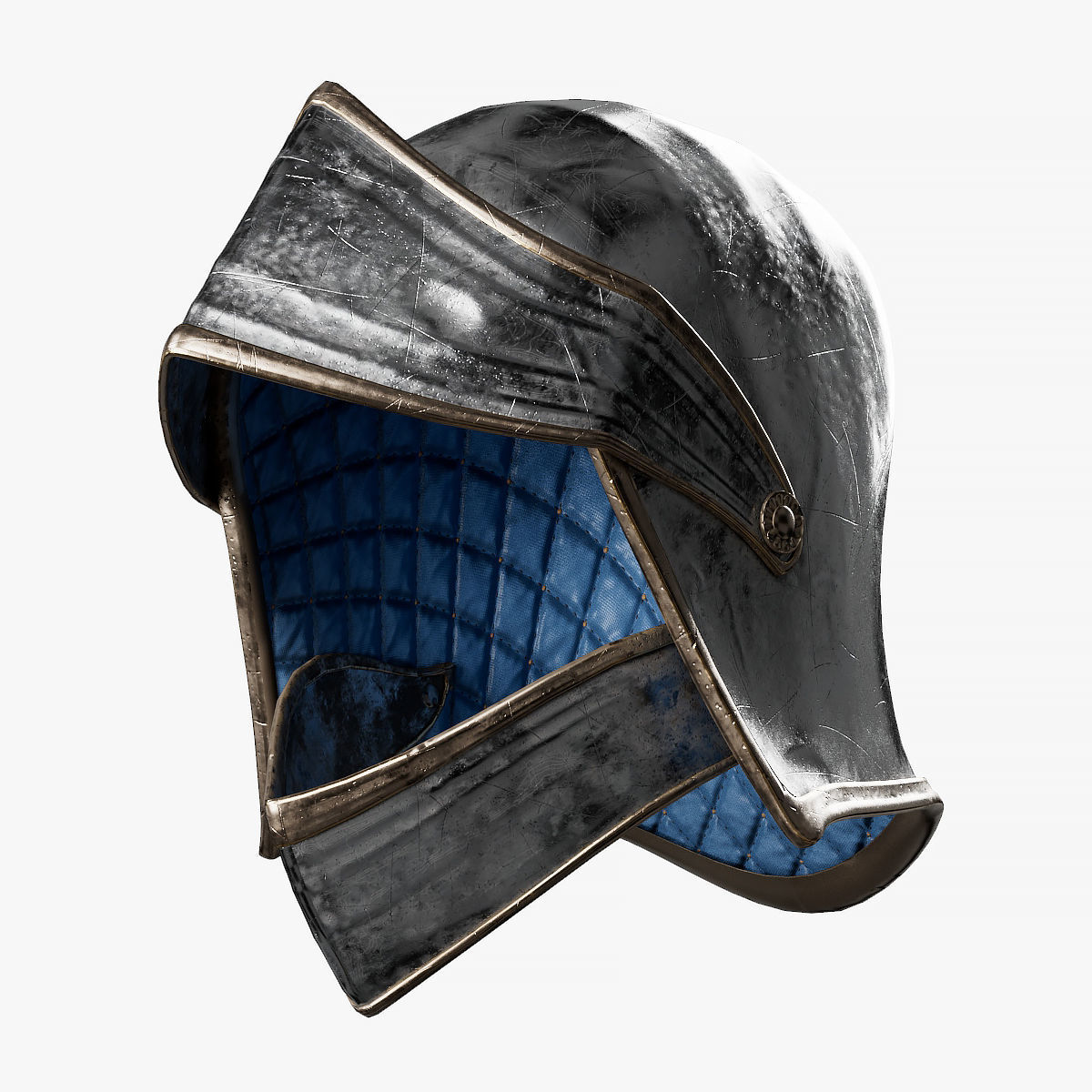 Female Knight Helmet Armor MidPoly 3D model | CGTrader