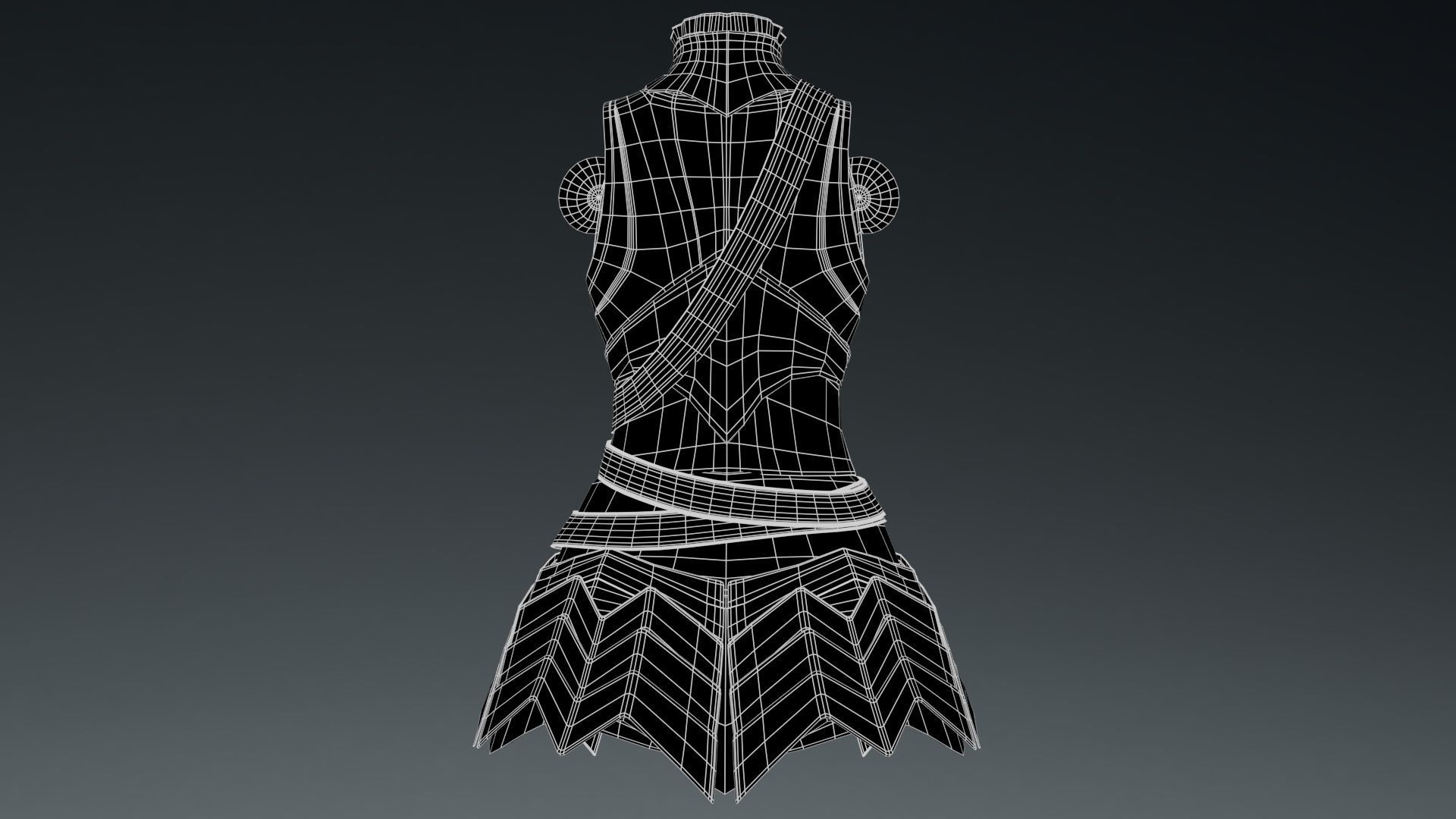 3D model Female Knight Body Armor Set LowPoly VR / AR / low-poly | CGTrader