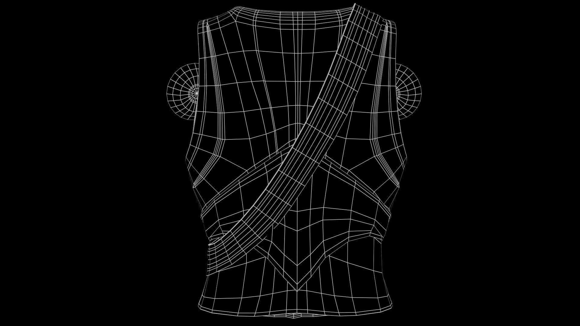 3D model Female Knight Upper Chest Armor Set LowPoly VR / AR / low-poly ...