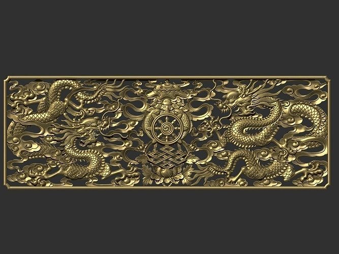 Two Dragons 3D model 3D printable | CGTrader