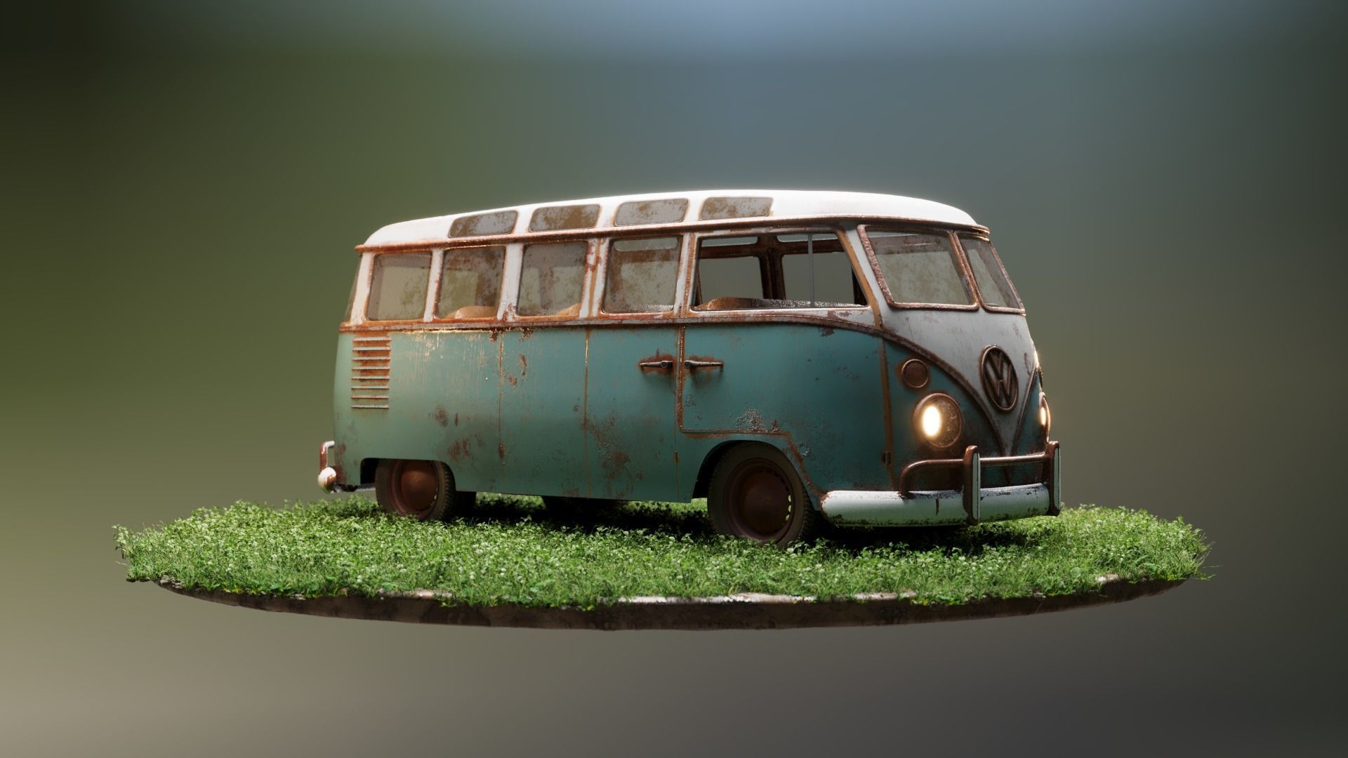 VW Vintage Van Sambabus 3D Model 3D model | CGTrader