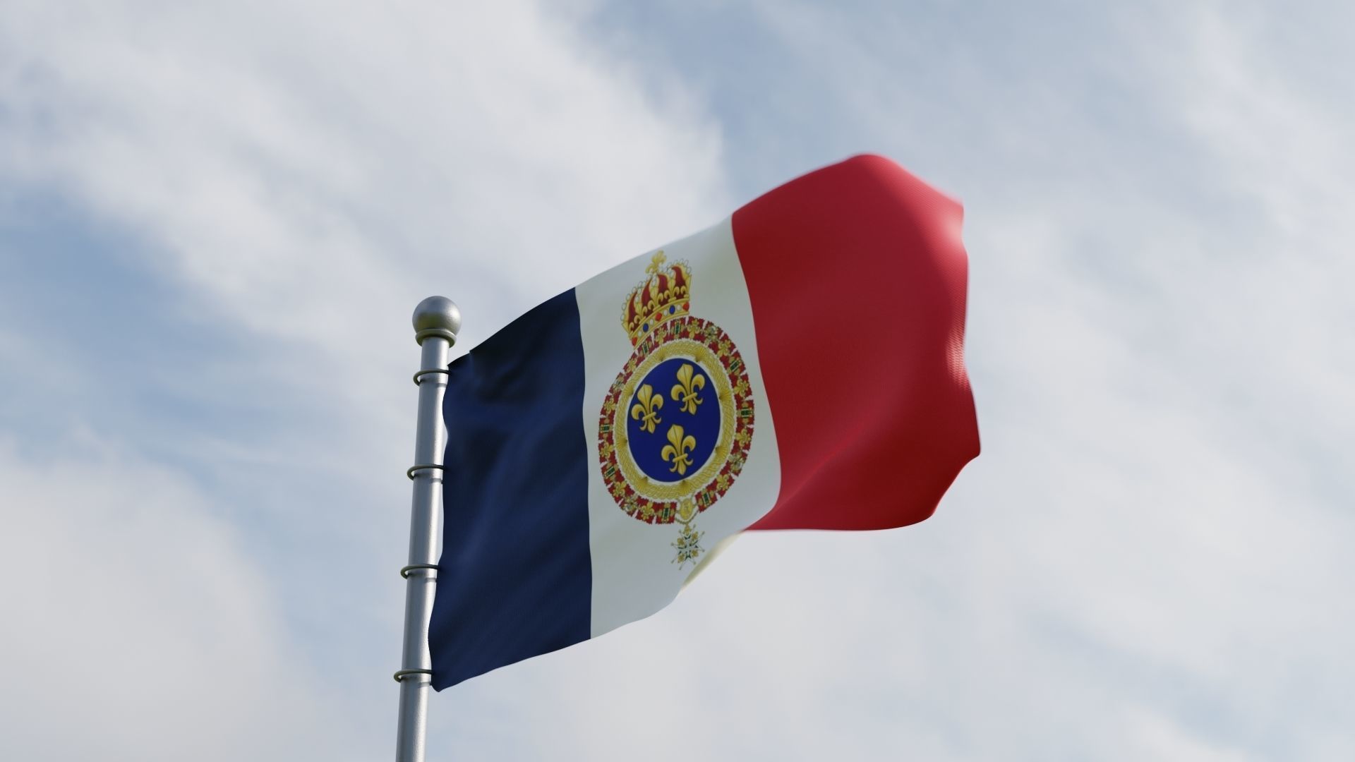 Animated France Flags 3D model animated | CGTrader