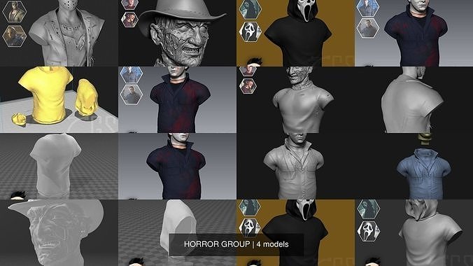 HORROR GROUP 3D Model Collection | CGTrader