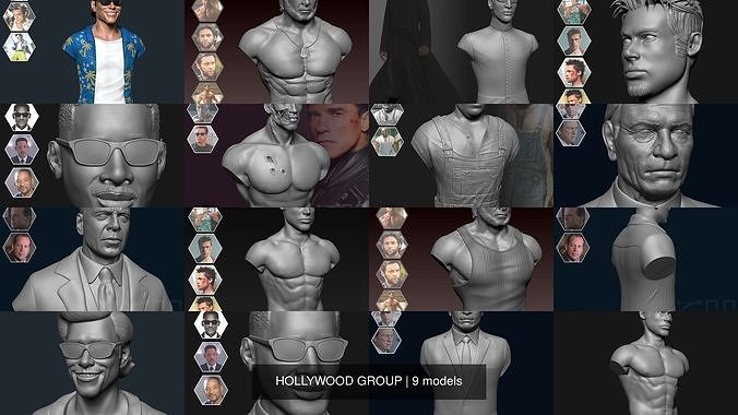 HOLLYWOOD GROUP 3D Model Collection | CGTrader