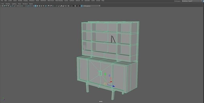 3D model Low Poly Cabinet Display VR / AR / low-poly | CGTrader