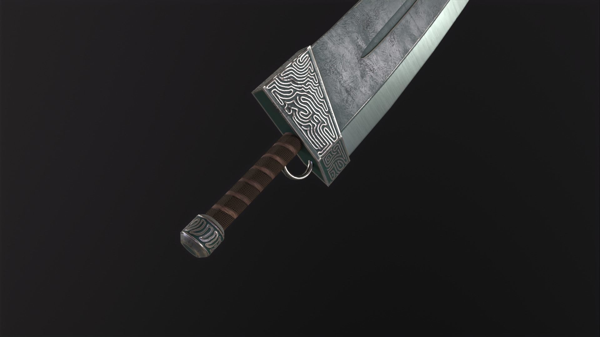 3D model Fantasy Broadsword PBR VR / AR / low-poly | CGTrader