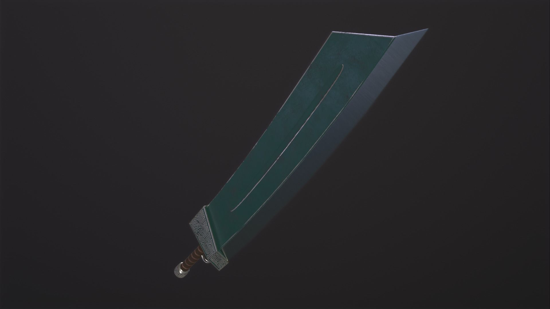 3D model Low-Poly Fantasy Broadsword PBR VR / AR / low-poly | CGTrader