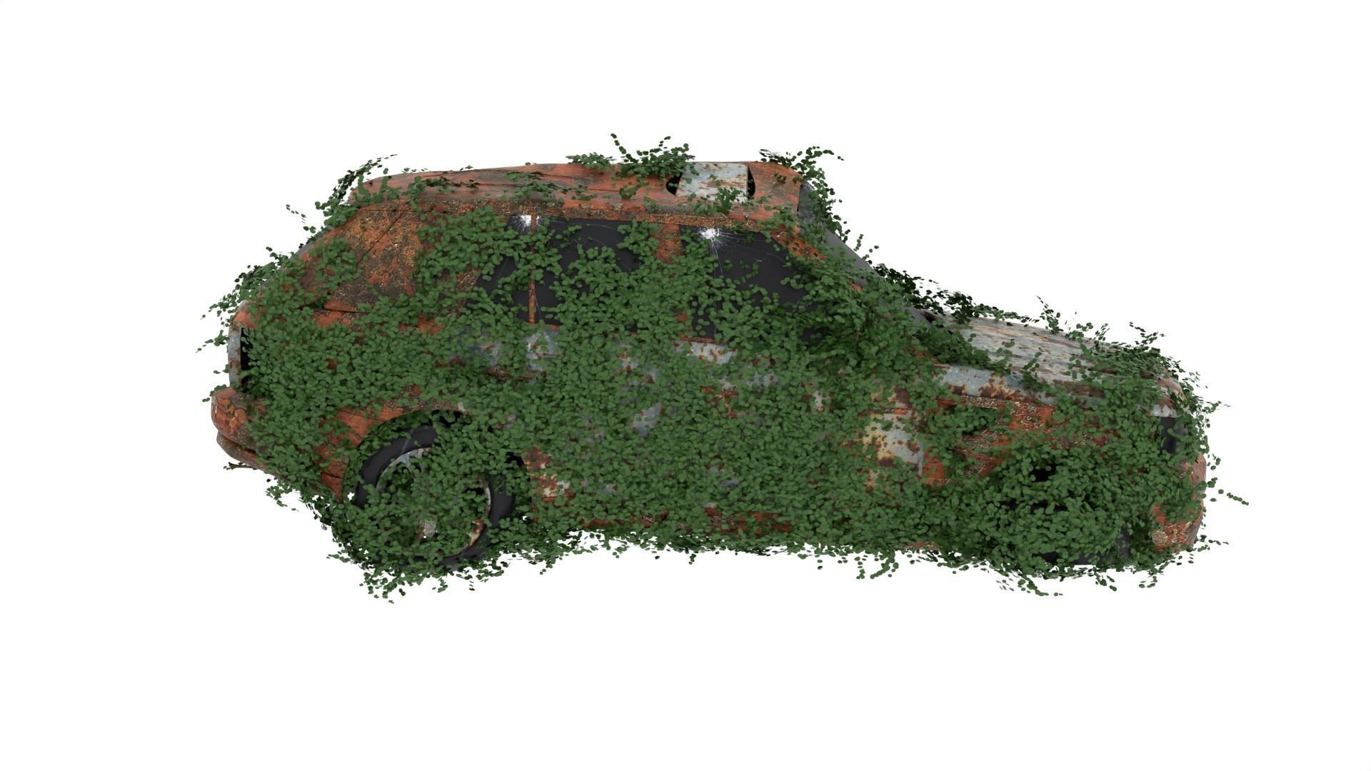 Damaged Rusted Car 3D model | CGTrader