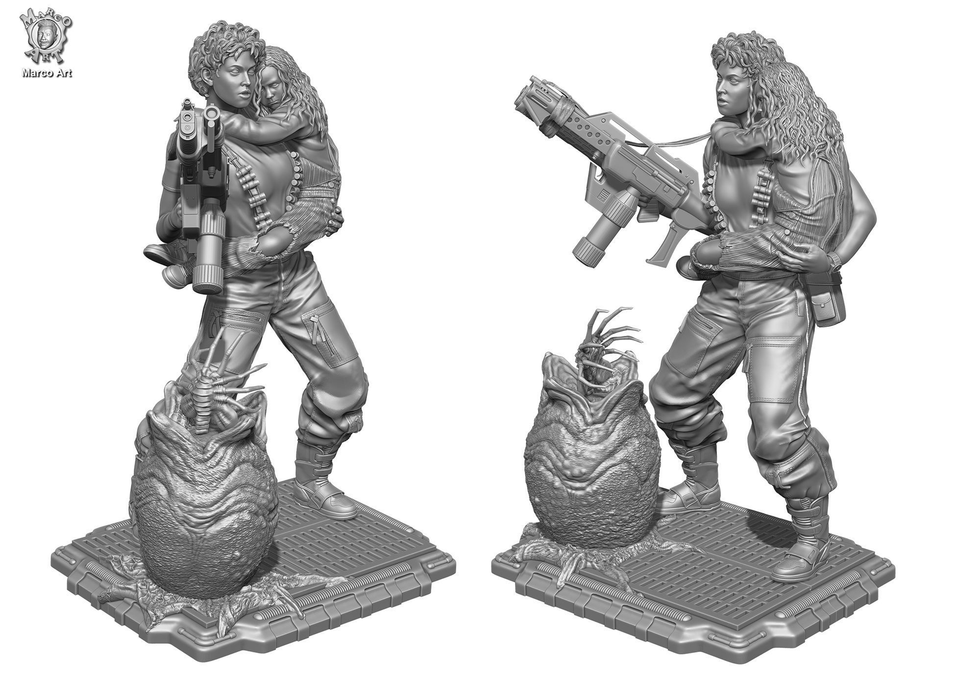 Alien Ellen Ripley 3D model 3D printable | CGTrader