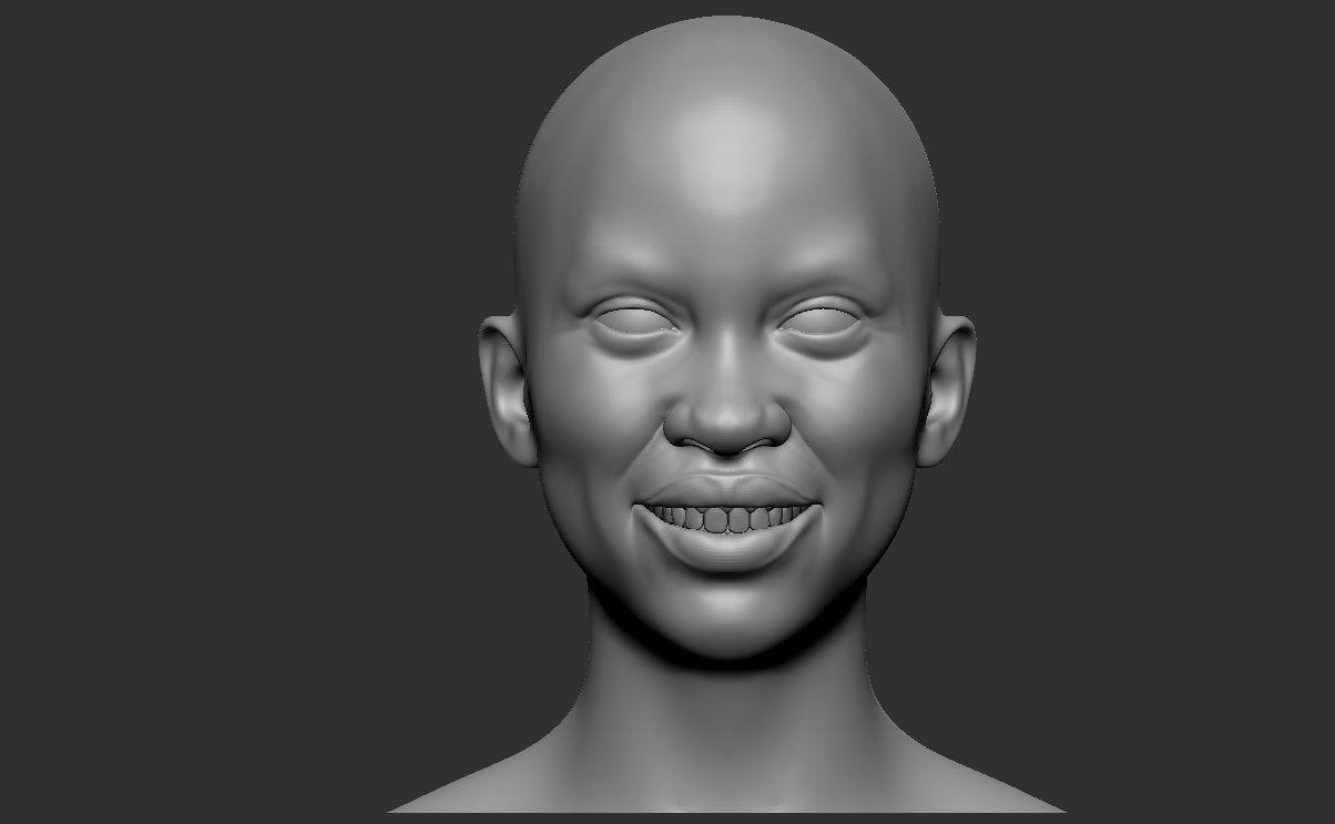 african female head 3d model multi expression base mesh 3D model 3D ...