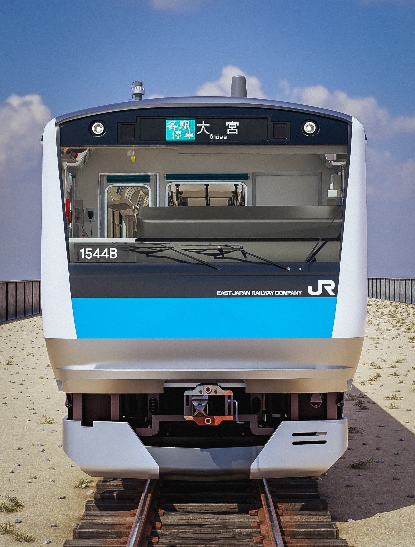 Rigged Train Japan Keihin-Tohoku E233 Series - Standard License 3D ...