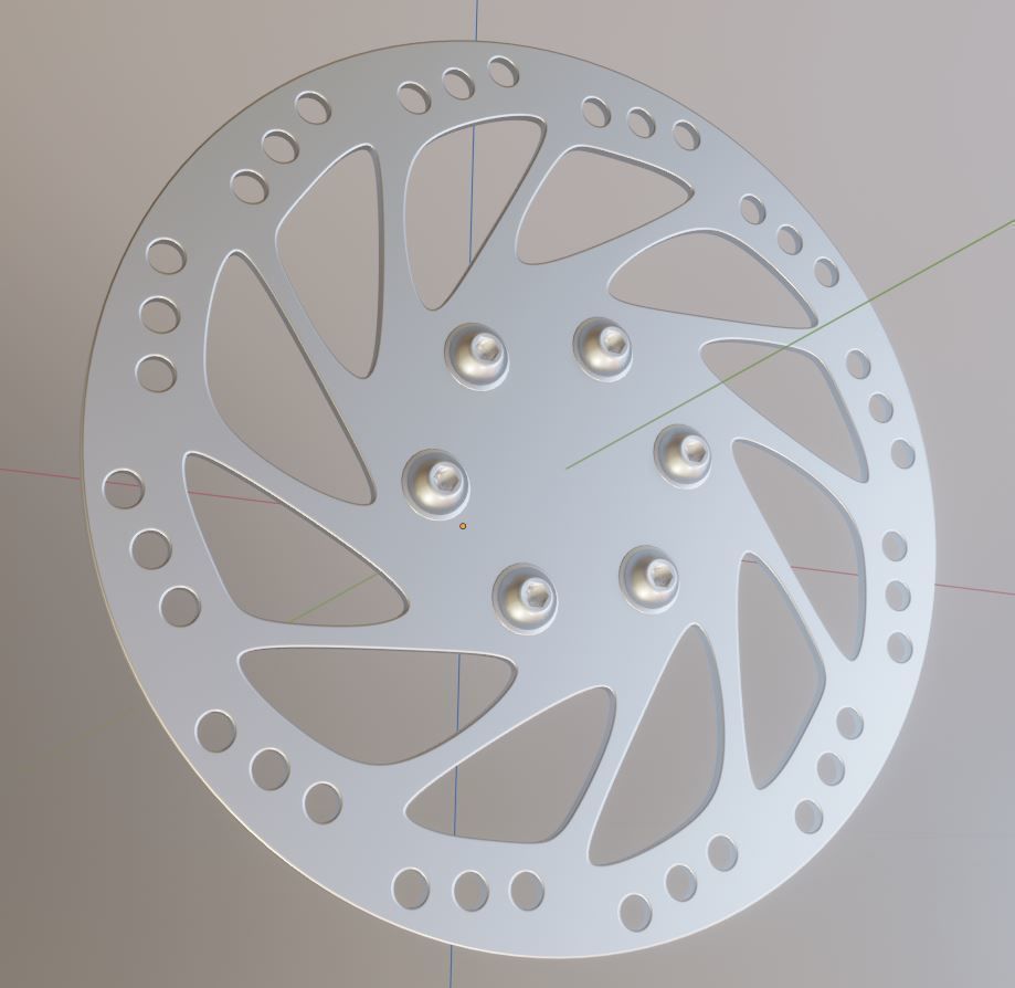 E-Scooter Disc Brake with Procedural PBR Material Setup 3D model | CGTrader