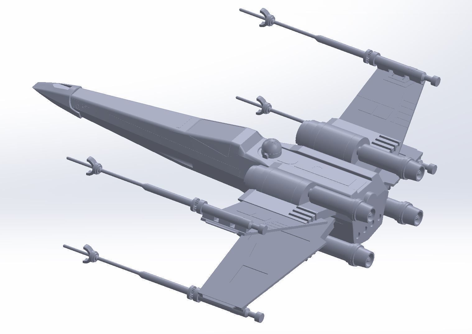 X-Wing 65 star wars 3D model 3D printable | CGTrader