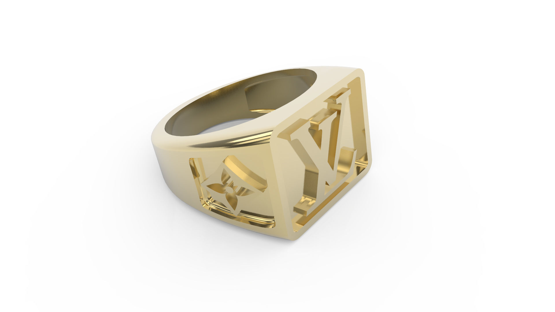 Louis vuitton LV ring men man 3D model 3D printable | CGTrader