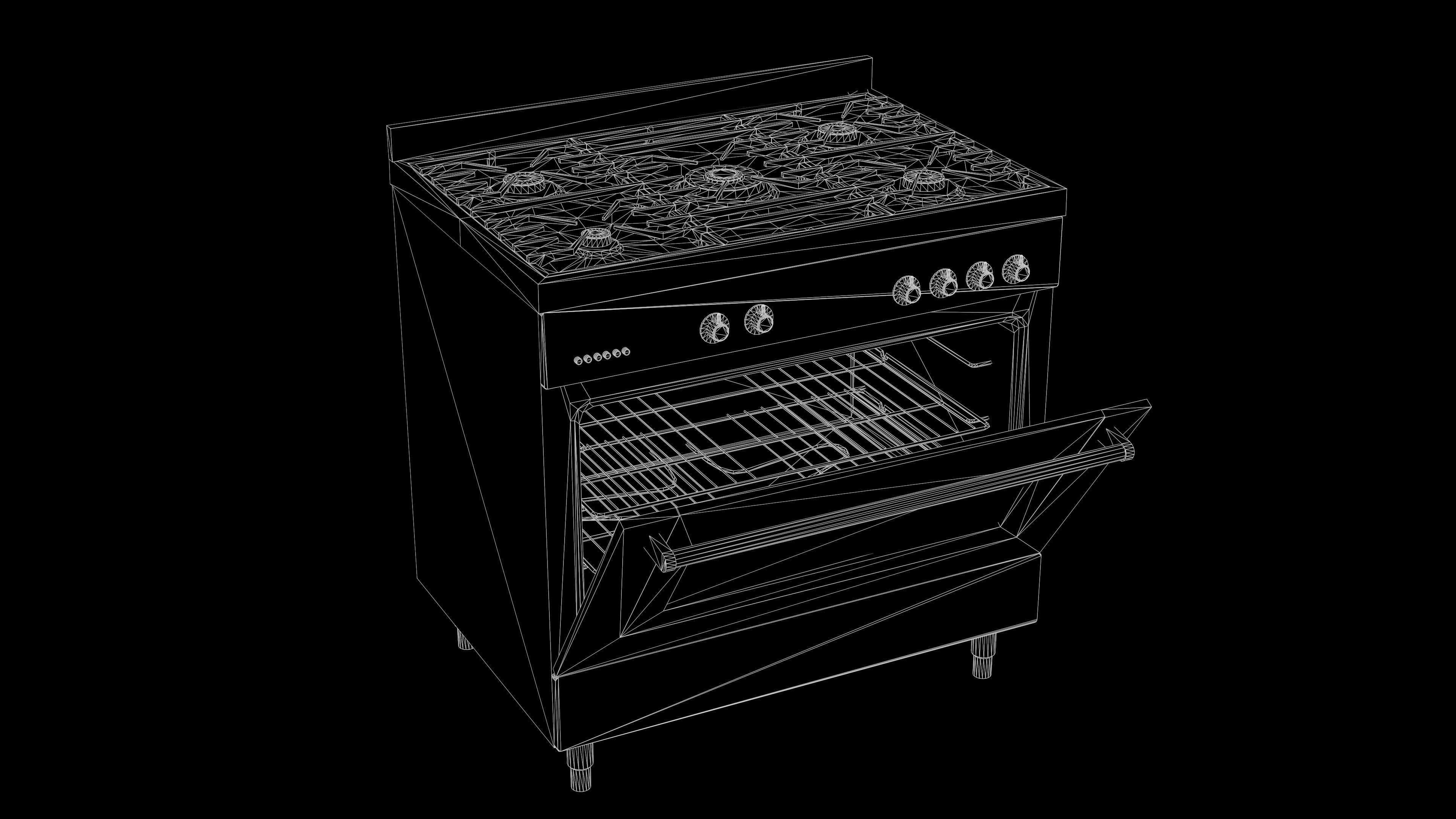 3D model Gas Stove - Game ready props VR / AR / low-poly | CGTrader