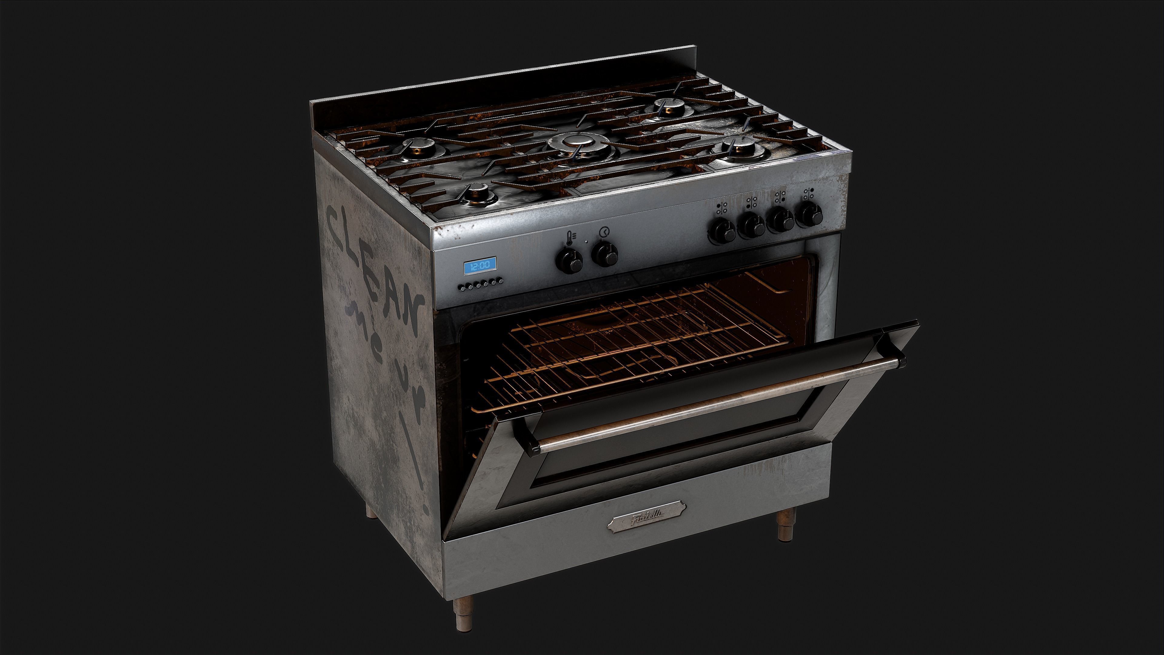 3D model Gas Stove - Game ready props VR / AR / low-poly | CGTrader