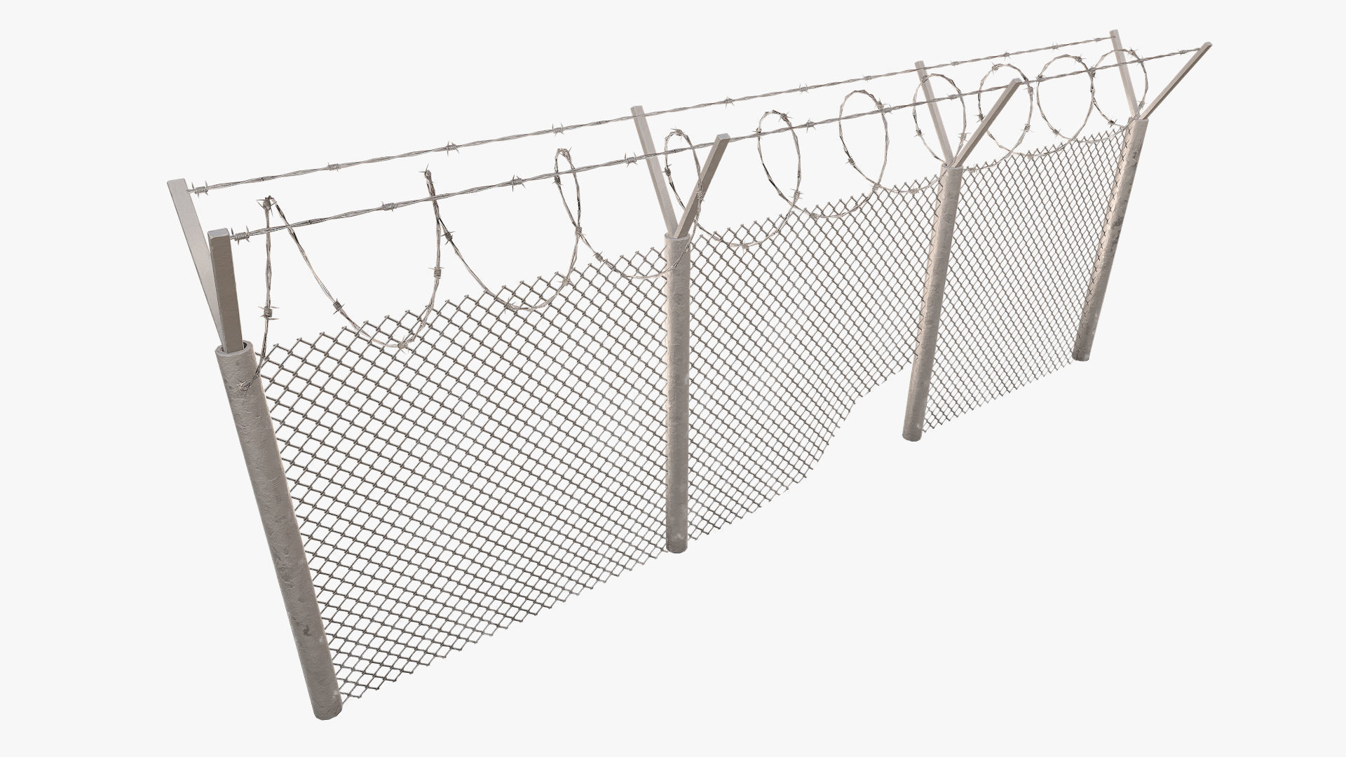 3D model Barbed Wire Fence VR / AR / low-poly | CGTrader