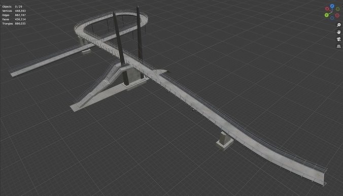 Pedestrian bridge 3D model | CGTrader