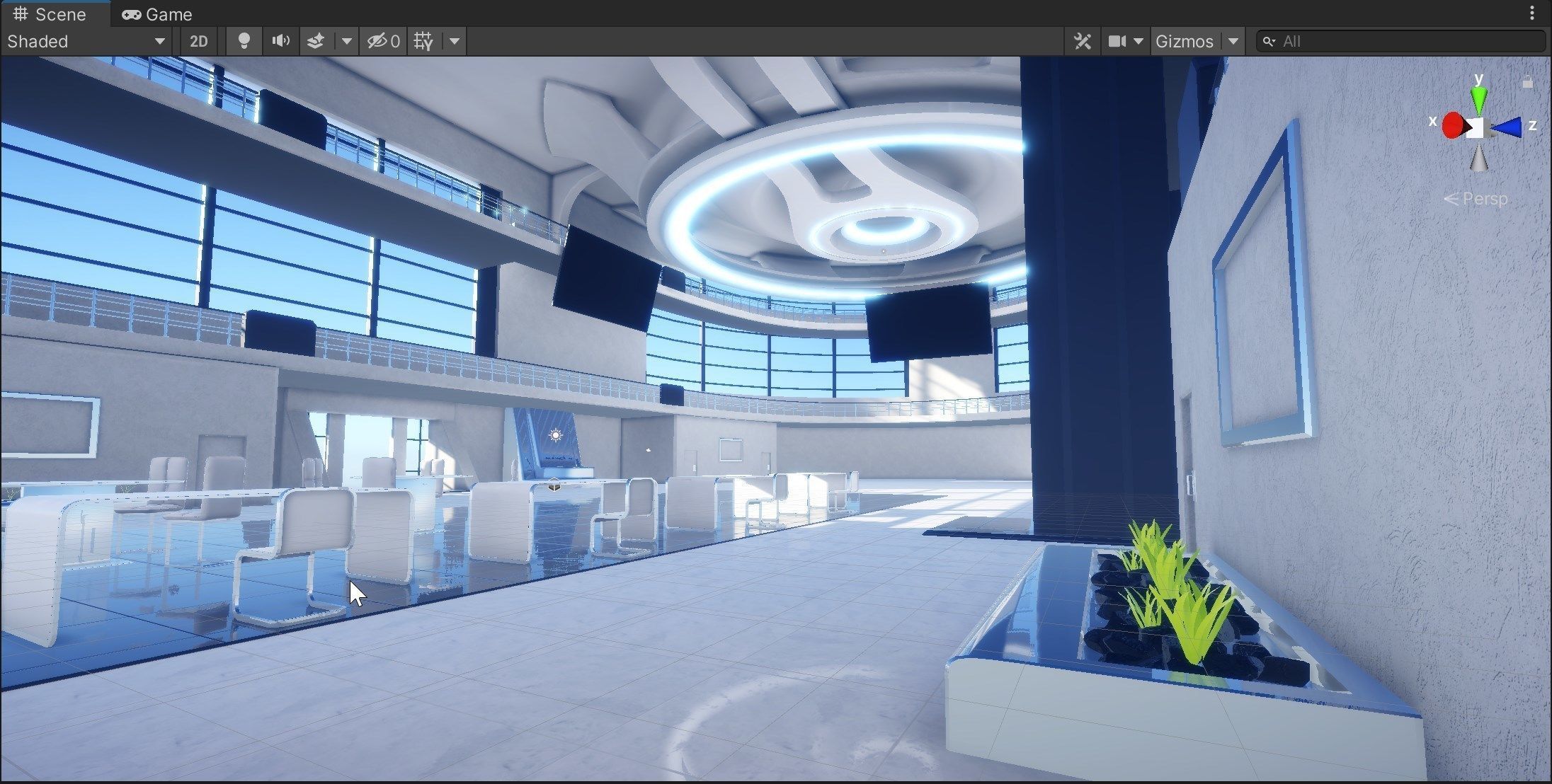 3D model Modern Convention Center Interior Unity HDRP URP VR / AR / low ...
