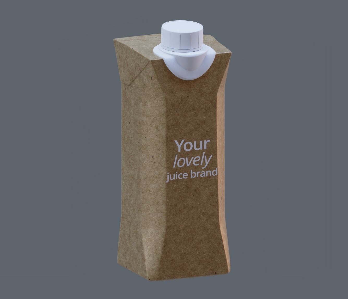 3D model Juice Box PBR ready for AR close up shots Commercial render VR ...