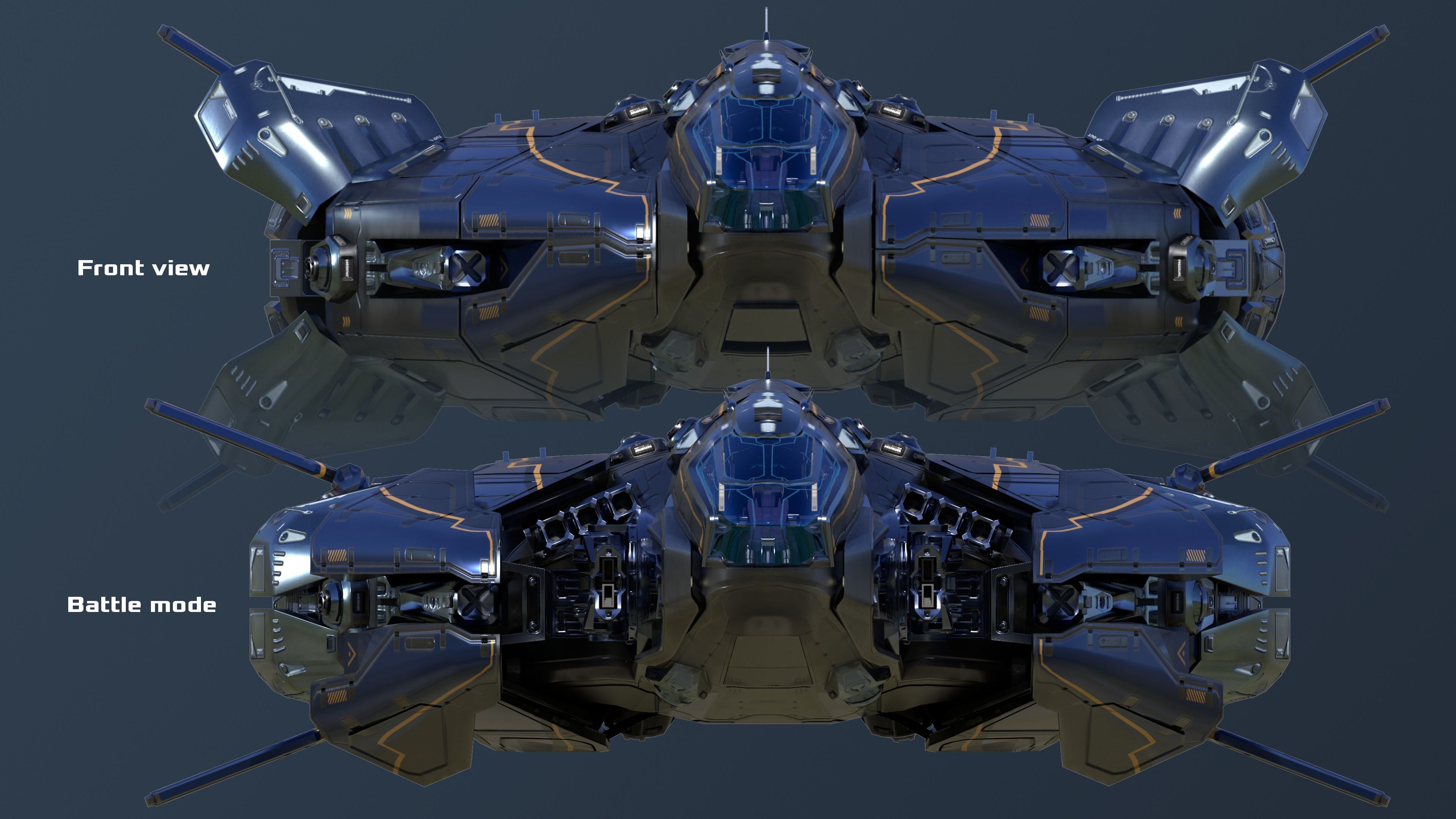 3D model Stellar Phoenix Shuttle - Spaceship VR / AR / low-poly | CGTrader