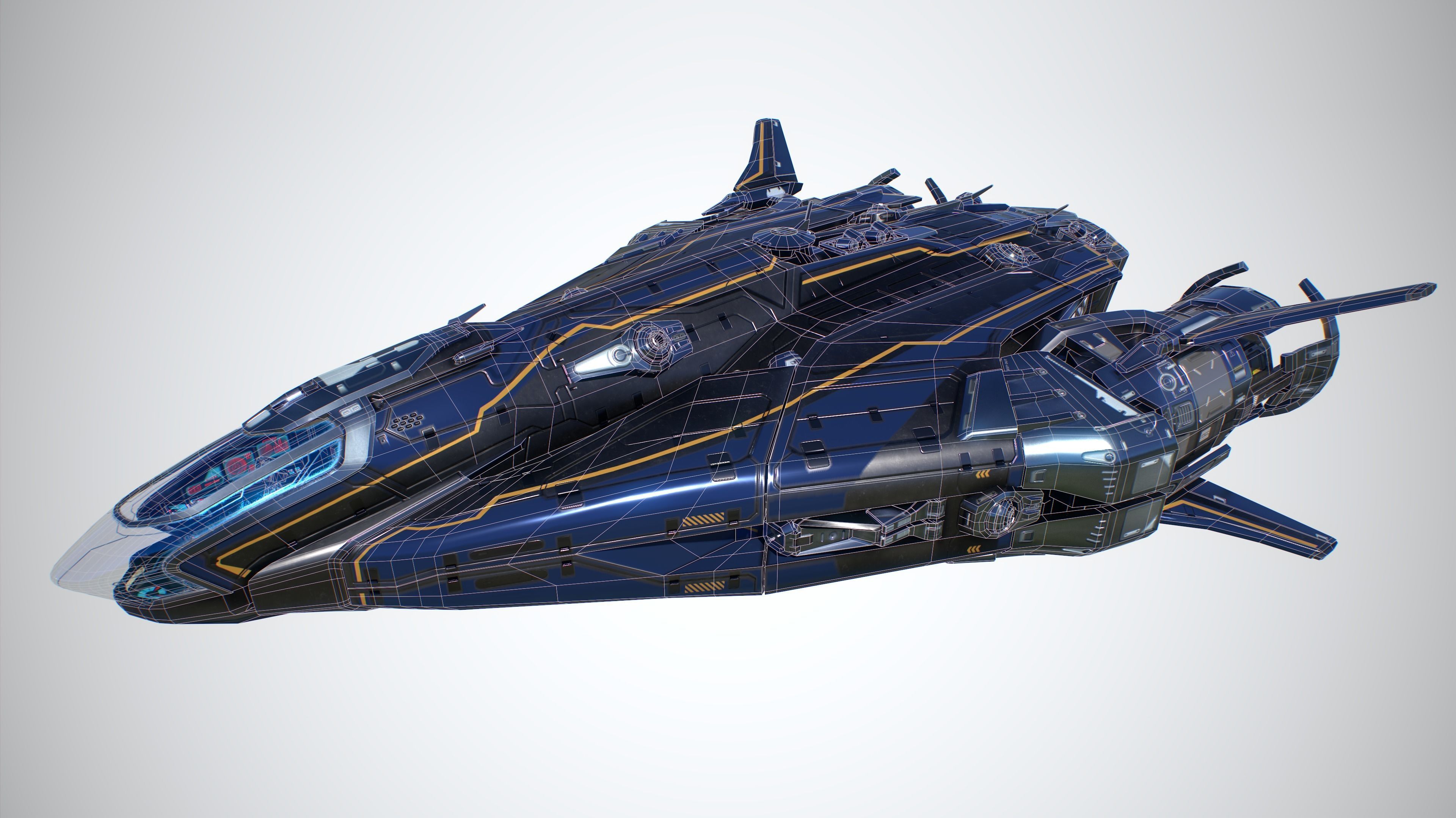 3D model Stellar Phoenix Shuttle - Spaceship VR / AR / low-poly | CGTrader
