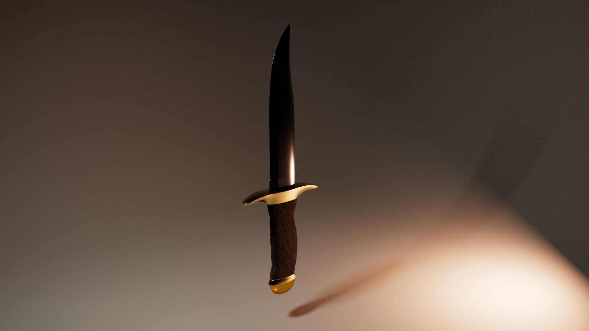 Dague sword with light shining 3D model | CGTrader