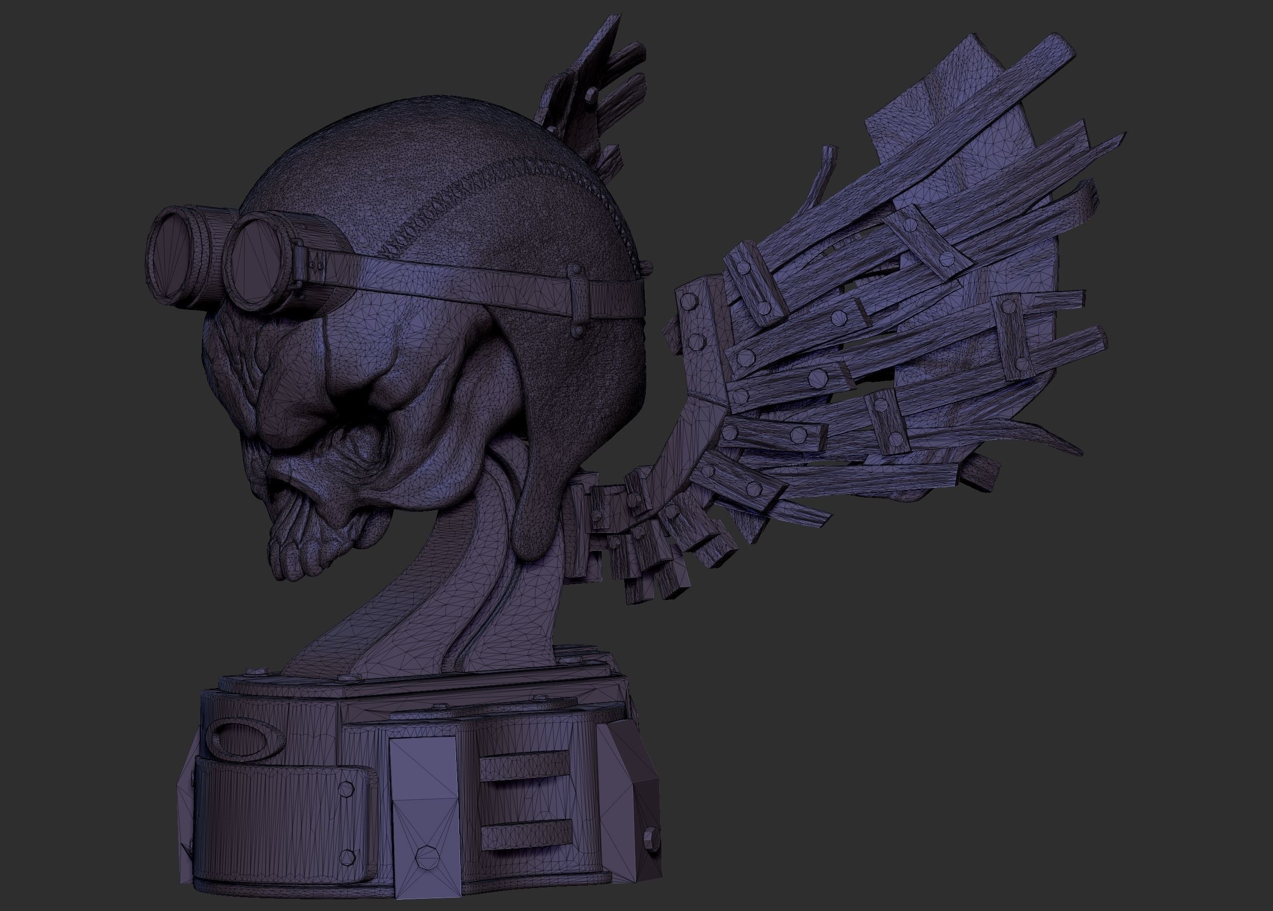 Winged skull trophy 3D model 3D printable | CGTrader