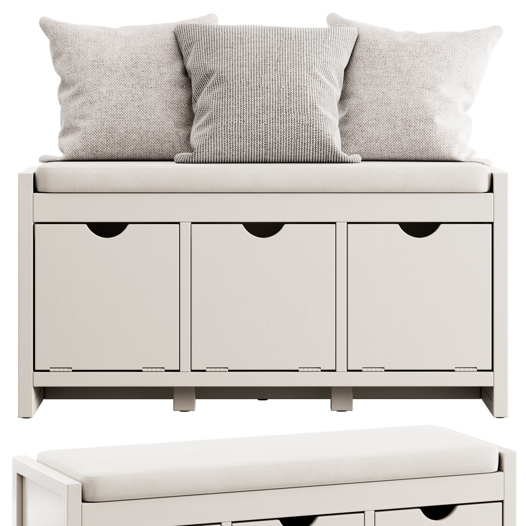 Rivera Storage Bench By Latitude Run 3D model | CGTrader